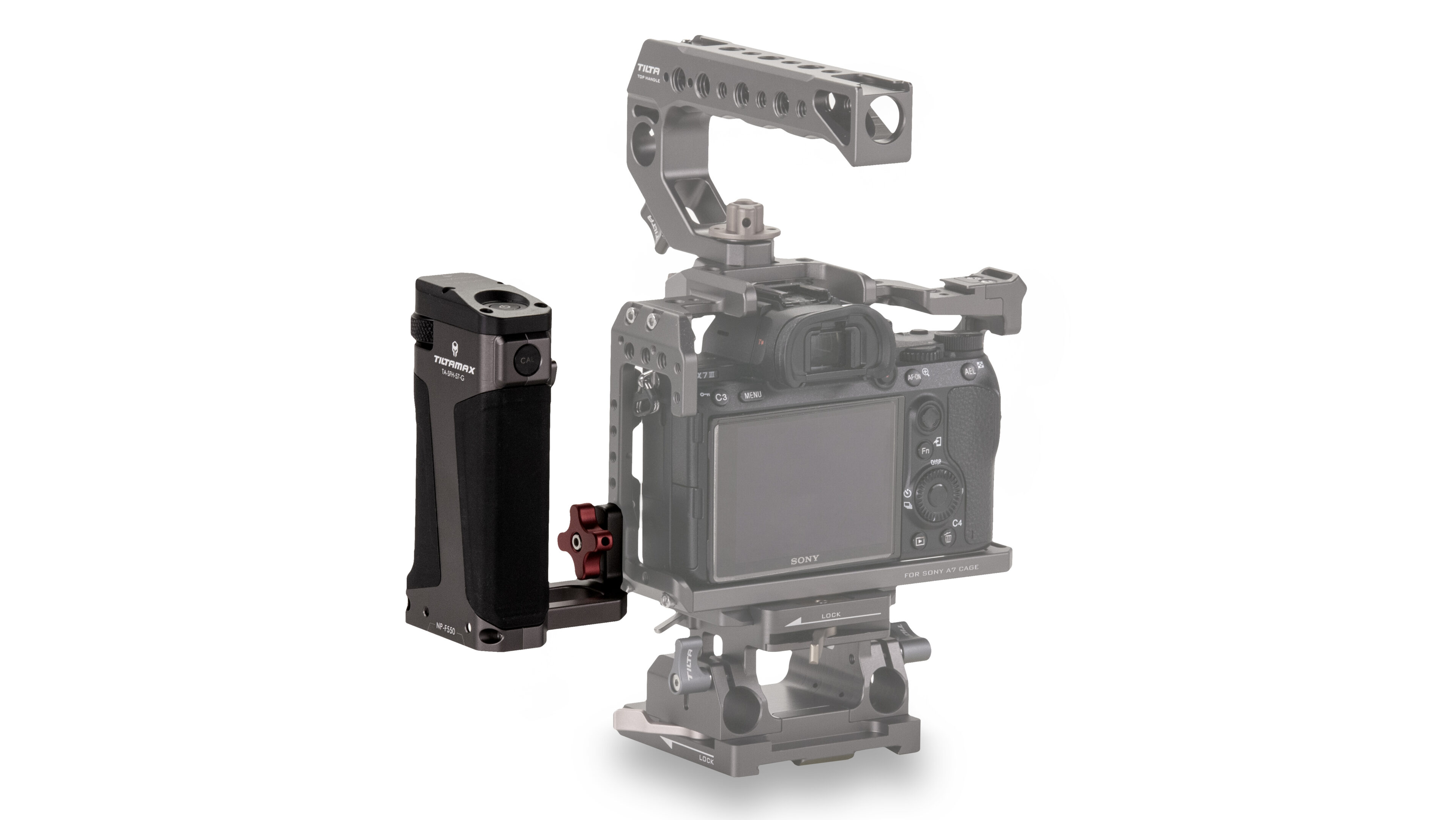 Side Focus Handle Type III (F570 Battery) - Tilta Gray (Open Side Focus Handle Type III (F570 Battery) - Tilta Gray (Open