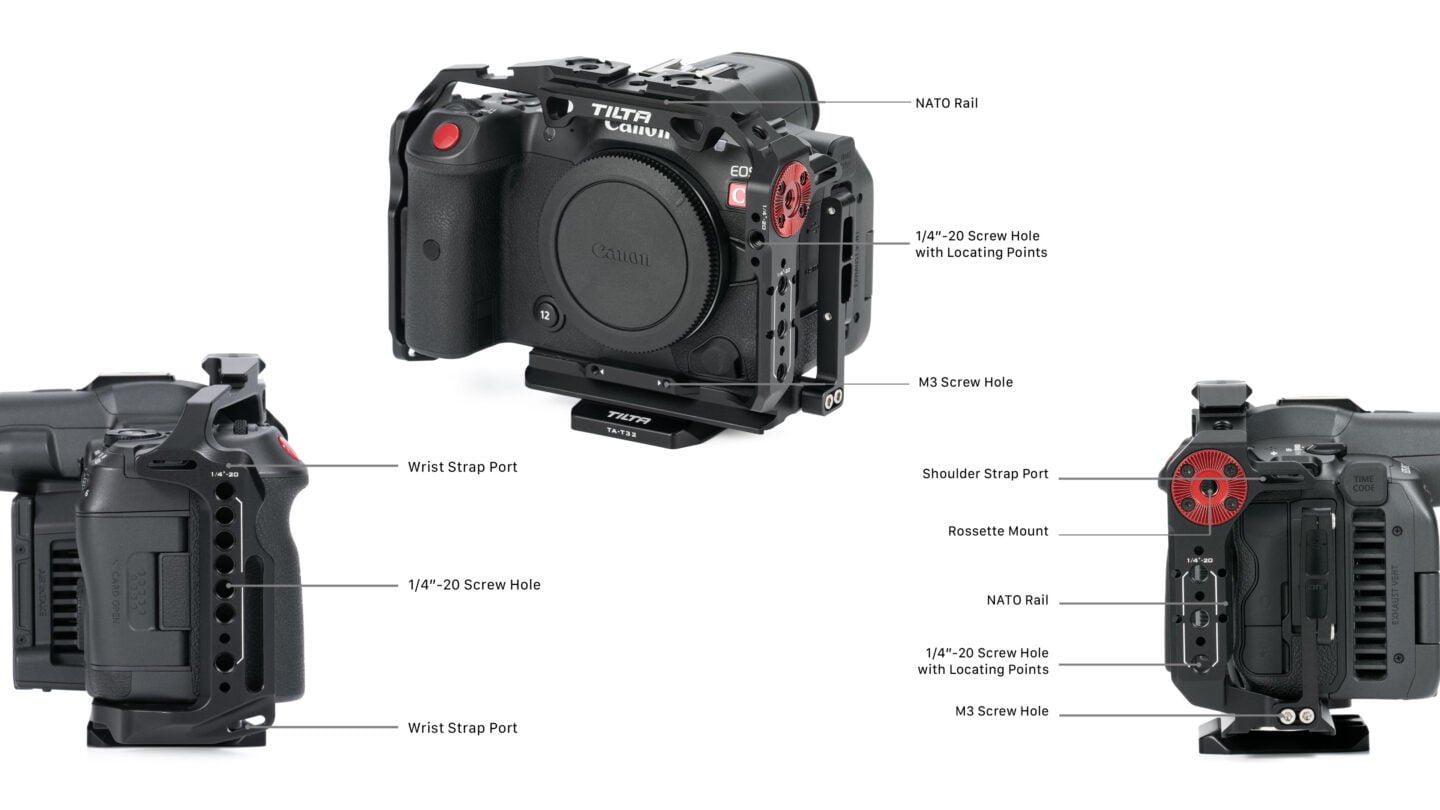 Full Camera Cage for Canon R5C - Black | Tilta