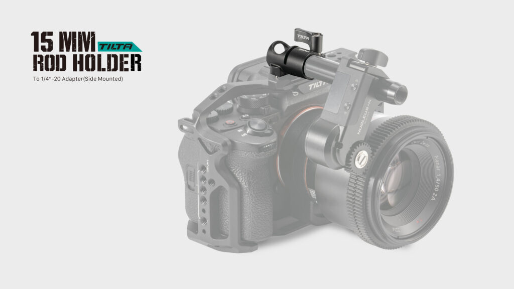 15mm Rod Holder to 1/4″-20 Adapter (Side Mounted) - Black | Tilta