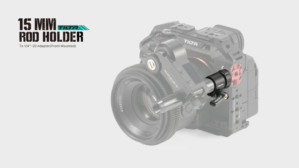 15mm Rod Holder to 1/4″-20 Adapter (Front Mounted) - Black | Tilta