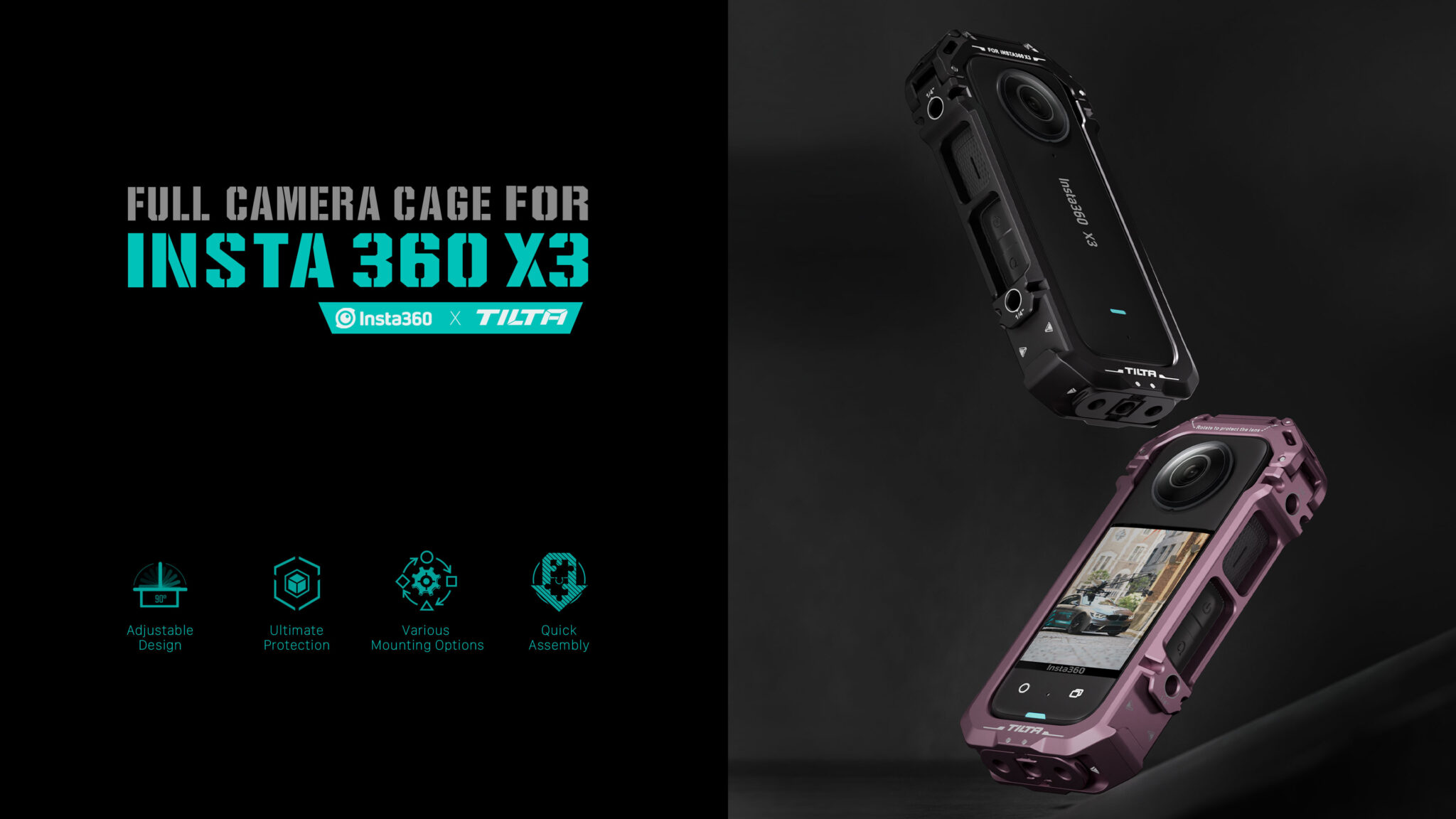 Full Camera Cage for Insta360 X3 | Tilta