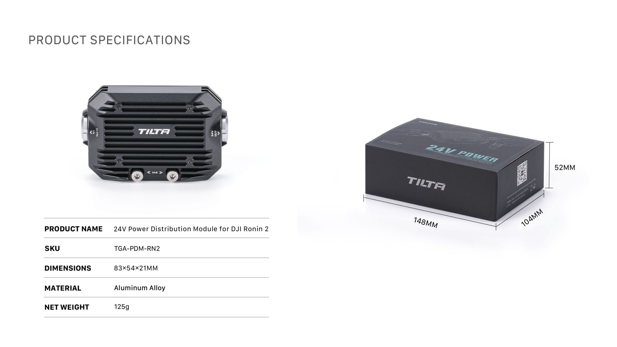 24V Power Distribution Module for DJI Ronin 2 | Tilta