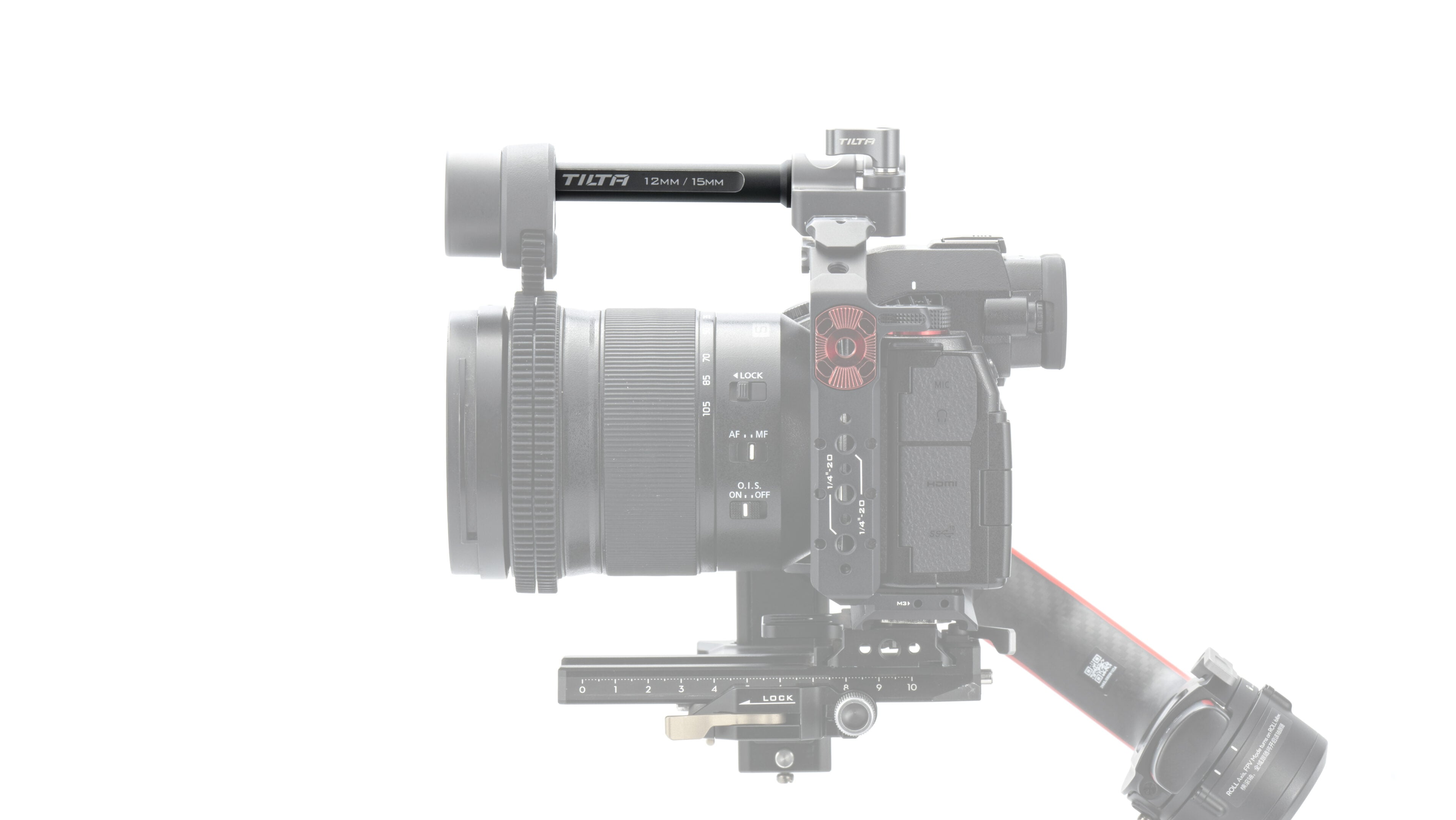 Tilta 15mm to 12mm DJI Rod Adapter - Black | Tilta