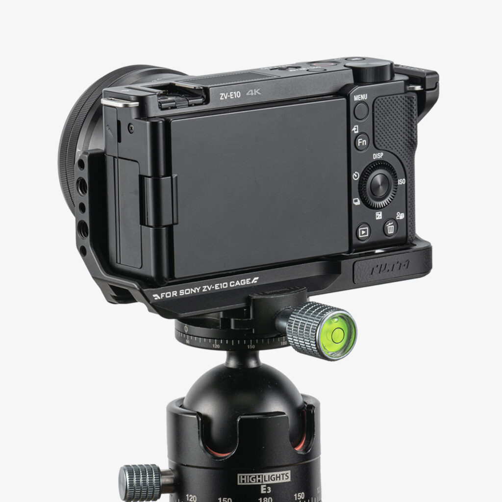 L-Bracket Mounting Plate for Sony ZV-E10 - Black | Tilta