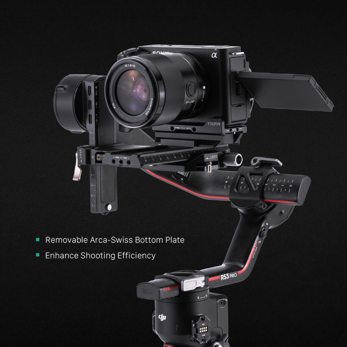 Arca Baseplate for Sony ZV-E1 - Black | Tilta