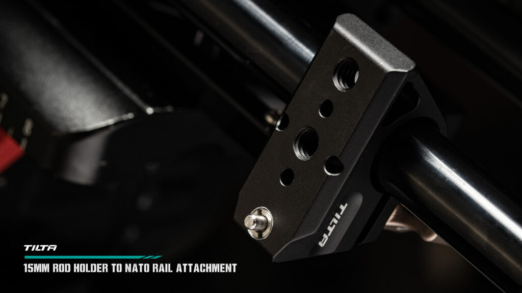 Tilta 15mm Rod Holder to NATO Rail Attachment - Black | Tilta