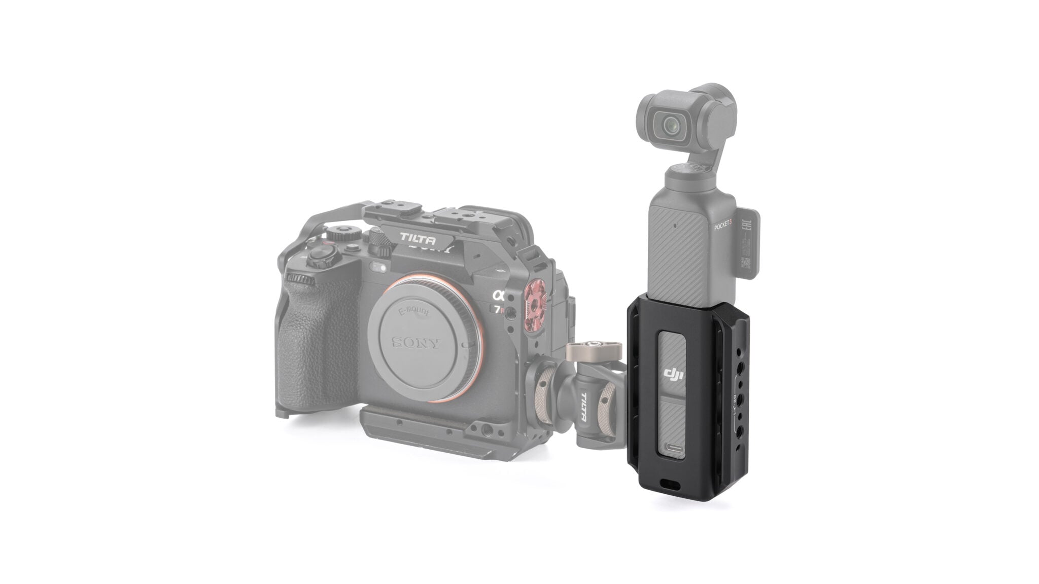 Accessory Mounting Expander for DJI Osmo Pocket 3/4 - Black | Tilta