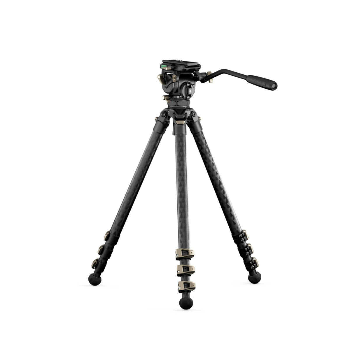 Tilta CT08 75mm Cine Fluid Head with 3-Stage Carbon Fiber Tripod Legs ...