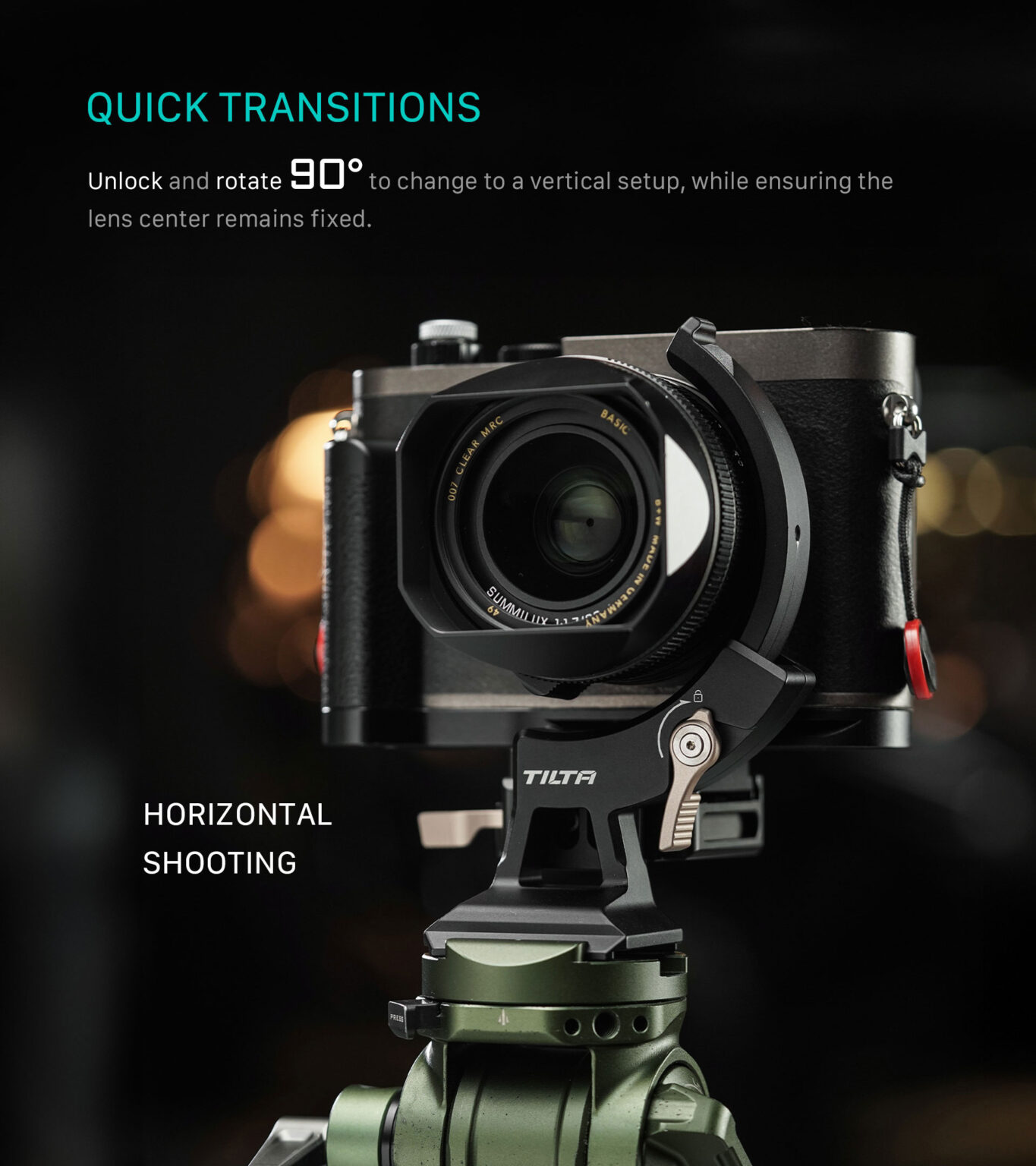 Tilta Adjustable Vertical Camera Support Bracket – Black | Tilta