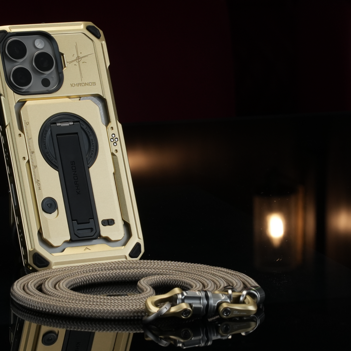 Khronos x On the Roam iPhone 16 Pro/Pro Max Case - Gold | Tilta
