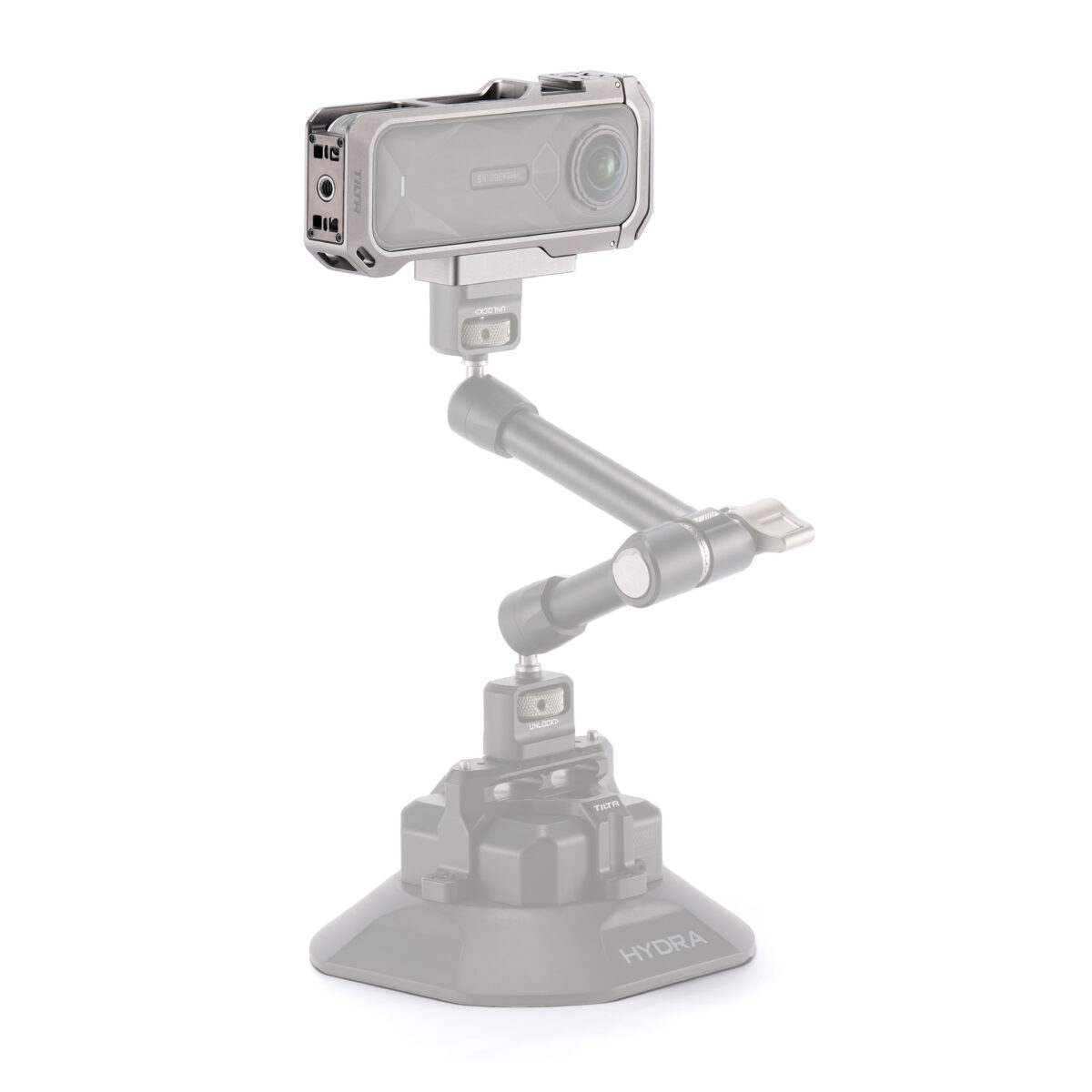 Horizontal Mounting Plate for Insta360 X5 Camera Cage - Titanium Gray ...